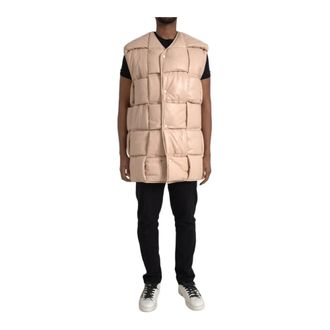Bottega Veneta Homme, Vestes, Beige, Taille: L Gilet en cuir matelass&eacute;