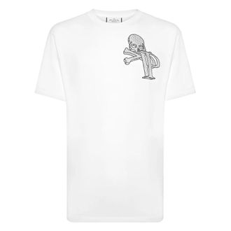 Philipp Plein T-shirt Rundhals SS Wire Frame - - Tops - Herren - Wei&szlig; - 2XL