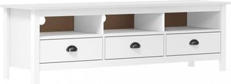 vidaXL Vidaxl - TV-Schrank Hill Wei&szlig; 158x40x47 cm Massivholz Kiefer