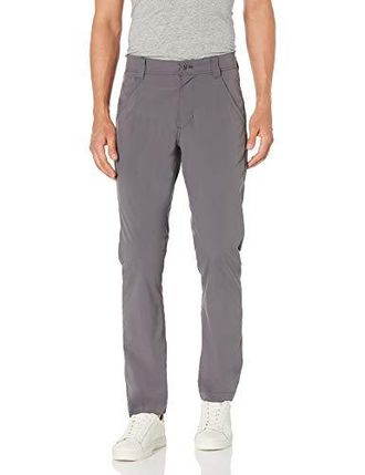 Amazon Essentials Pantalon dExtérieur Solide en Tissue Stretch Léger à Cinq Poches Coupe Ajustée Homme, Charbon, 28W / 28L