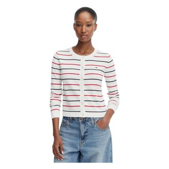Tommy Jeans Damen, Strickwaren, Wei&szlig;, LGr&ouml;&szlig;e