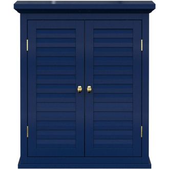Teamson Home Teamson Home - Elegant Home Fashions Glancy Wandschrank 2 Türen Navy Lamellenoptik