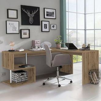 Dmora Schreibtisch Sasha, PC-Eckschreibtisch, Mehrzweck-B&uuml;rotisch, platzsparender Schreibtisch mit Mehreren Positionen, 100% Made in Italy, 160 x 60 x 78 cm