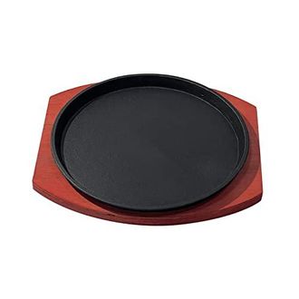 MagiDeal Assiette &agrave; Steak en Fonte, Accessoire de Cuisine Rond Taille Personnelle, Po&ecirc;le &agrave; Steak Gr&eacute;sillant, Po&ecirc;le &agrave; Frire pour Maison Restaurant, 21CM