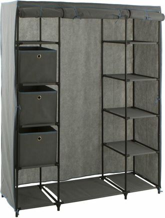 5five Simply Smart 5five Simply Smart - Armoire 1 penderie + &eacute;tag&egrave;res + boites gris 5five