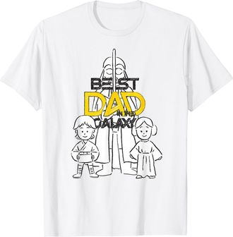 Star Wars Darth Vader Luke and Leia Best Dad in the Galaxy T-Shirt