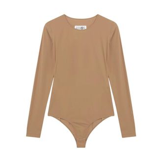 Maison Margiela Femme, Tops, Brun, Taille: 38 FR Body &agrave; manches longues