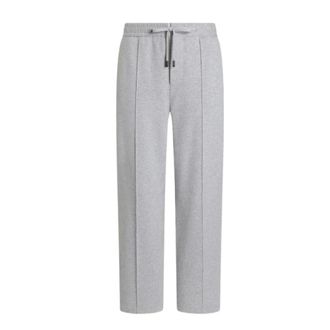 Dolce & Gabbana Pantalon de jogging en molleton chin&eacute; - Homme - Pantalons - Gris - Taille: M