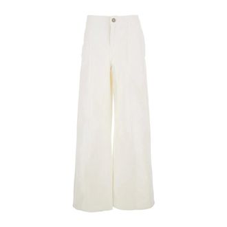 Twinset Femme, Pantalons, Blanc, Taille: 40 FR Pantalon avec passants de ceinture