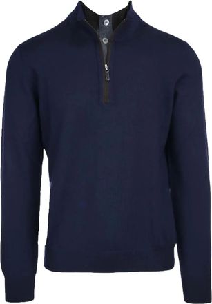 Gran Sasso pull zipp&eacute; - Bleu