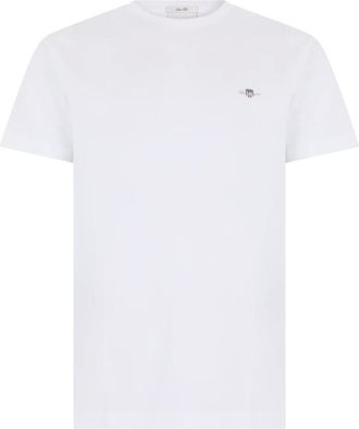 GANT Homme, Tops, Blanc, Taille: XL Piqu&eacute; T-Shirt