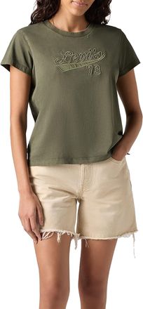 Levi's Damen Boxy T-Shirt mit Grafik Deep Depths Green S