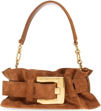 Balmain Femme, Sacs, Brun, Taille: ONE Size Sac Bandouli&egrave;re Baguette