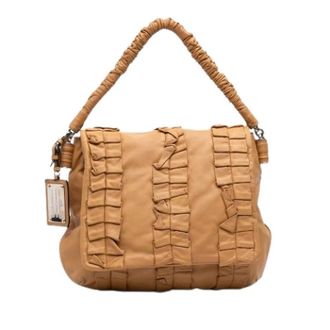 Dolce & Gabbana Pre-owned Ruffled Hobo Bag - - Pre-owned - Damen - Braun - ONE SIZE