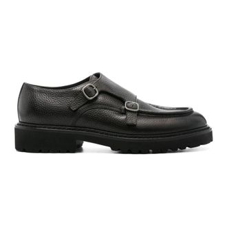 Doucal's Schwarze M&ouml;nchsschuhe K&ouml;rniges Leder - - Shoes - Herren - Schwarzk - 45 EU