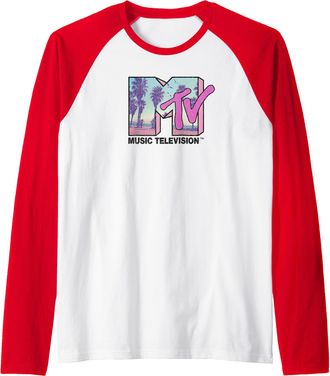 Giesswein Logo MTV Remplissage de plage de palmiers r&eacute;tro MTV Raglan