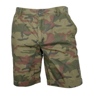 Aeronautica Milit&auml;rstil Camouflage Bermuda Shorts Gr&uuml;n - - Shorts - Herren - Gr&uuml;n - L