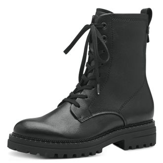 Tamaris Damen Combat Boots, Frauen Stiefeletten,TOUCHit-Fußbett,Kurzstiefel,uebergangsschuhe,uebergangsstiefel,Boots,Black Plain,39 EU
