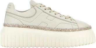 Hogan Femme, Chaussures, Beige, Taille: 36 1/2 EU H712 H-Stripes Lace-up