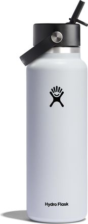 Hydro Flask Weithals-Trinkflasche, Flex-Trinkhalmkappe, Wei&szlig;, 1,2 l