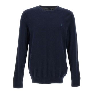 Polo Ralph Lauren Homme, Pulls, Bleu, Taille: 2XL Pull en Laine &agrave; Col Rond