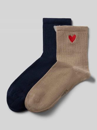 Jake*s Casual Socken mit Label-Print im 2er-Pack