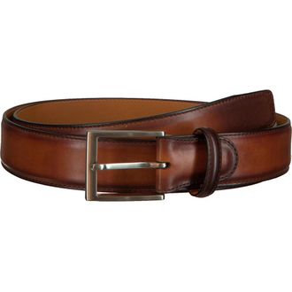 Magnanni Brauner Lederg&uuml;rtel mit Metallschnalle - - Accessories - Herren - Braun - 95 CM