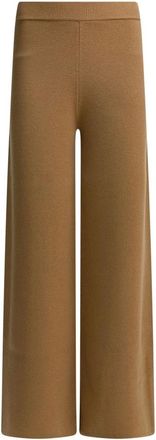 Max Mara Femme, Pantalons, Brun, Taille: 40 FR Wide Leg Knit Pants