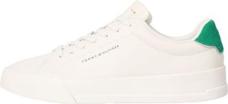 Tommy Hilfiger Baskets Homme Detail Essential en Cuir, Blanc (Alabaster), 46