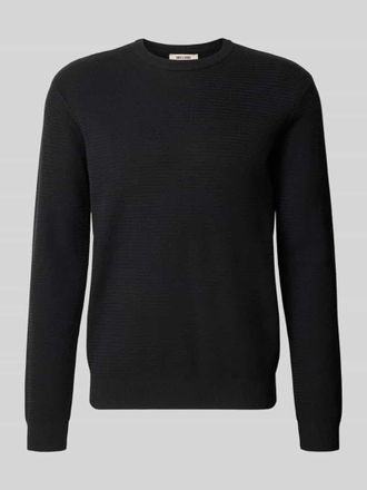 Only & Sons Strickpullover aus Viskose-Mix mit Jacquardstruktur und Rundhalsausschnitt