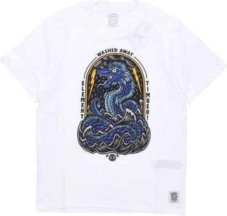 Element Tiefe Tee Timber Optic White T-shirt - - Tops - Herren - Wei&szlig; - L
