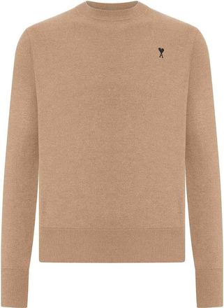 Ami Pull Col Rond - Marron