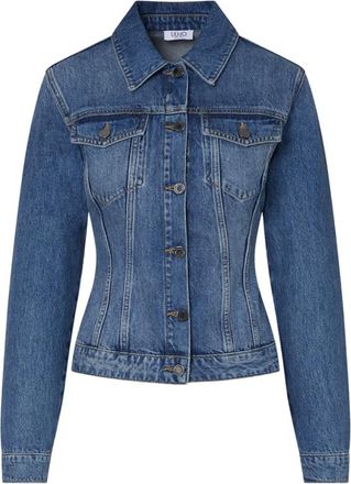 Liu Jo Femme, Vestes, Bleu, Taille: 42 FR Veste en jean avec cordons