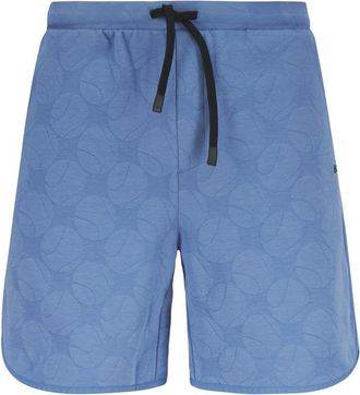 HUGO BOSS Herren Sweatshorts blau Baumwoll-Stretch