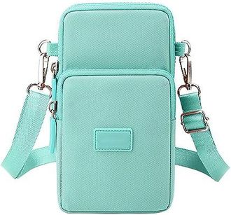 Generic Sac à bandoulière polyvalent de couleur unie pour téléphone portable, sac à langer vertical, sac à langer pour femme, vert menthe, taille unique