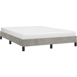 vidaXL Cadre de lit Gris clair 140x190 cm Velours