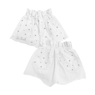 MC2 Saint Barth Femme, Shorts, Blanc, Taille: 40/42 FR Musa Denim Shorts