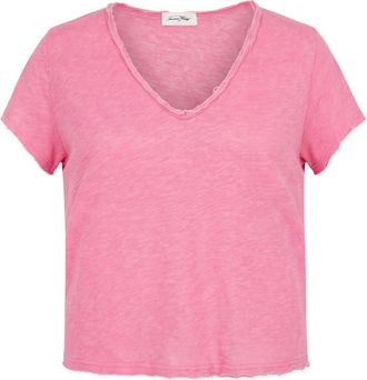 American Vintage Femme, Tops, Rose, Taille: 38 FR Sonoma V-Neck T-Shirt