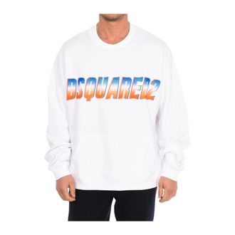 Dsquared2 Logo-bedrucktes Langarm-Sweatshirt - - Sweatshirts & Hoodies - Herren - Wei&szlig; - L