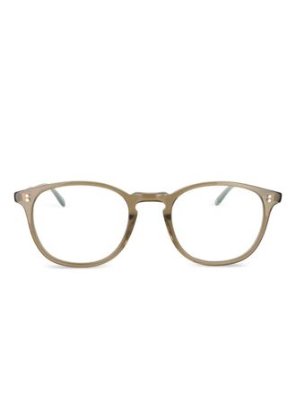 Garrett Leight lunettes de vue Alice à monture ronde - Marron