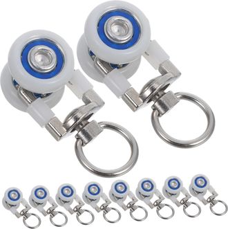 Garneck Vorhangschienenrollen 10er-Pack Metalllager Deckenmontage Vorhangzubehör