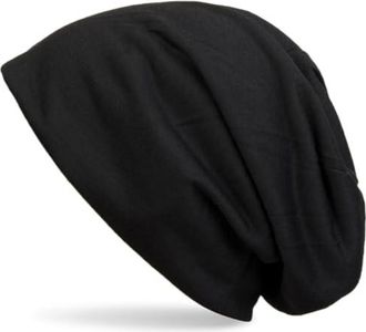 styleBREAKER Bonnet Tombant Classique Type Beanie, l&eacute;ger et Souple, Beanie Long, Unisexe 04024018, Couleur:Noir