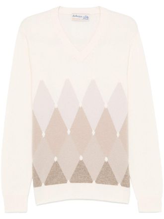 Ballantyne pull à col v - Tons neutres