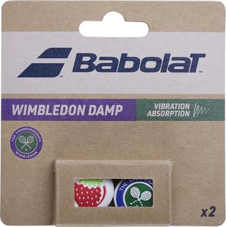 Babolat Vibrationsd&auml;mpfer f&uuml;r Schl&auml;ger Modell Wimbledon Damp, 2er-Set, Farben Rot/Wei&szlig; & Gr&uuml;n/Violett, Einheitsgr&ouml;&szlig;e, Maximale Absorption der Saitenvibratione