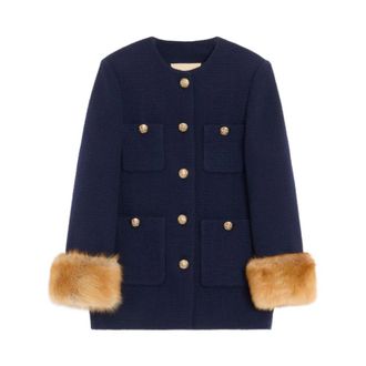 Valentino Garavani Caban aus Tweed - - Coats - Damen - Blau - M