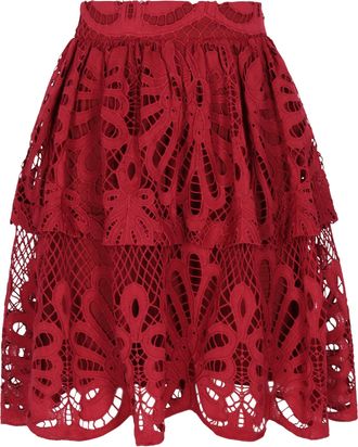 Faina Rock Frauen Weinrot