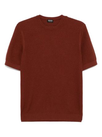 Ermenegildo Zegna t-shirt en coton - Marron