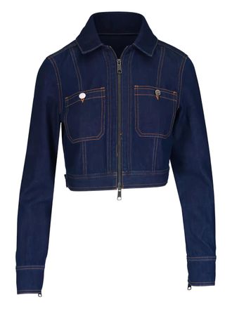 Veronica Beard Patty Jeansjacke mit Rei&szlig;verschluss - Blau