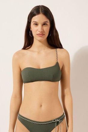 Calzedonia Bustier-bikinioberteil Crinkle Twist Grun