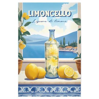 artboxONE Poster 90x60 cm Essen & Trinken/Alkohol Limoncello - Bild Limoncello getränke Hafen